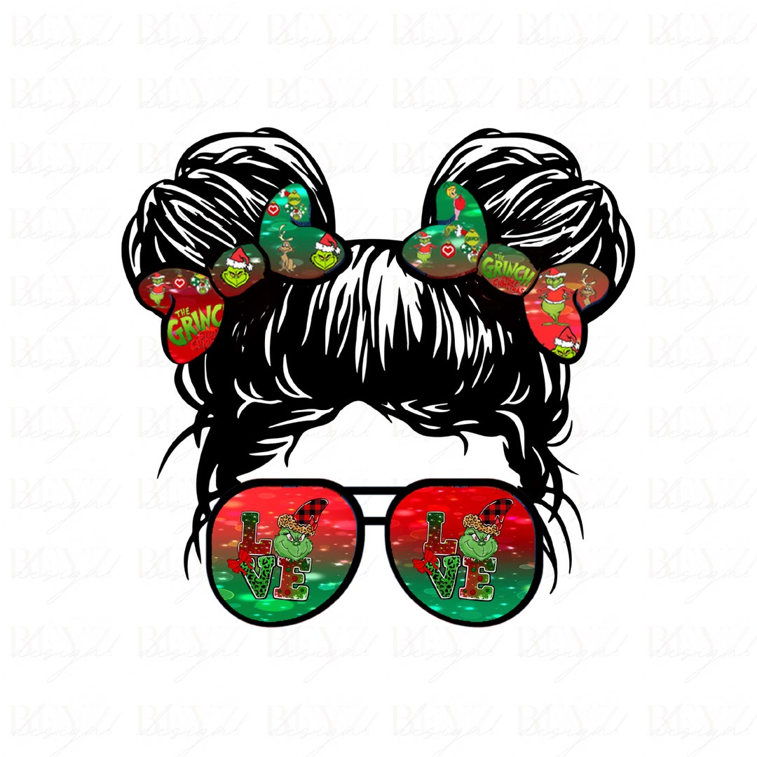 Grinch Face PNG, Baby GrinchPNG, Grinch PNG, Messy Bun Grinch, Citas de ...