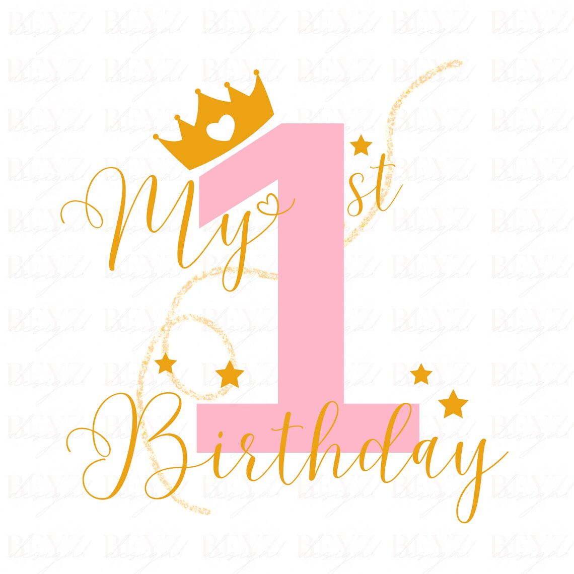 First Birthday PNG , 1st Birthday Png, Birthday Png, First Birthday ...