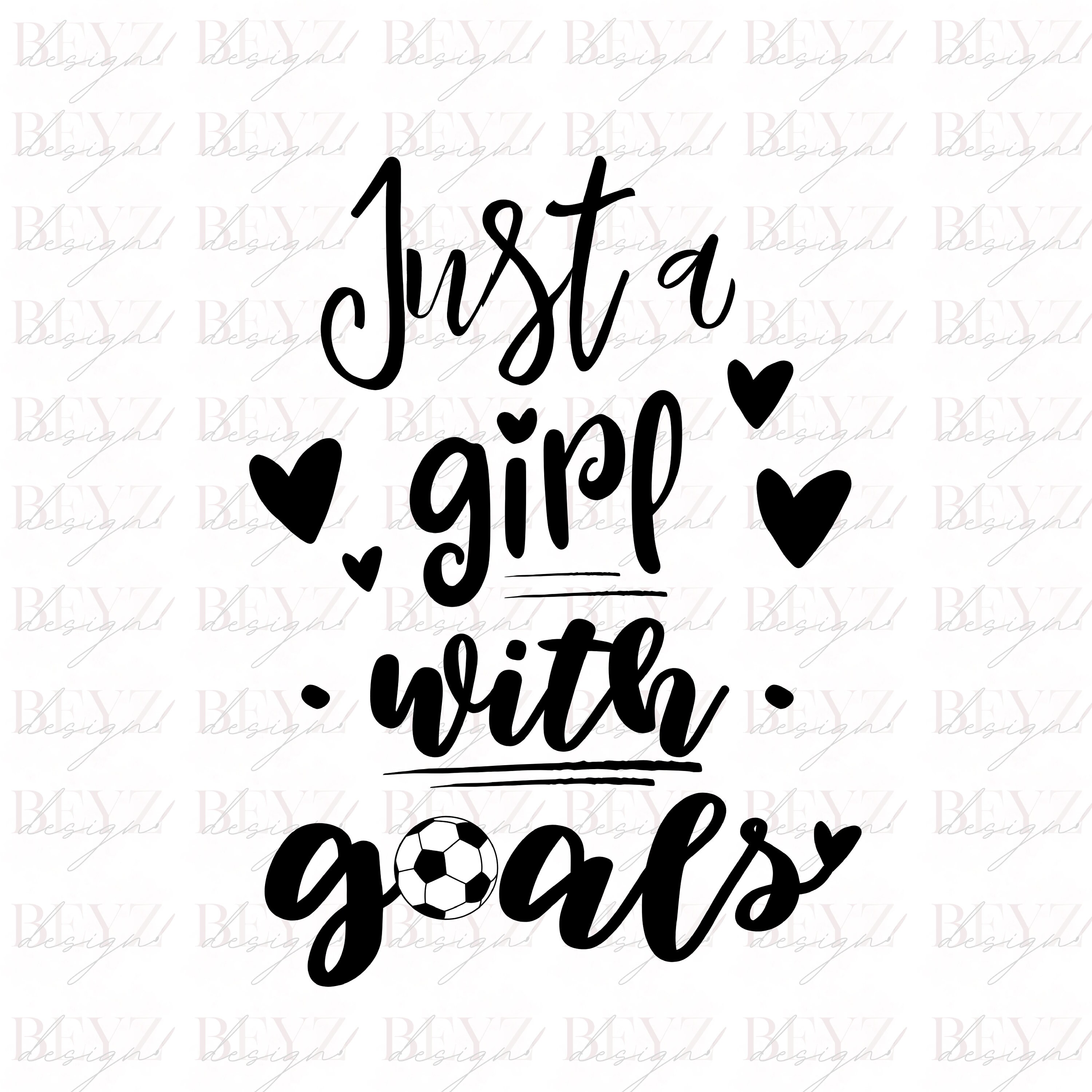 Just a Girl With Goals SVG, Soccer SVG, Soccer Quotes Svg, Soccer Shirt ...