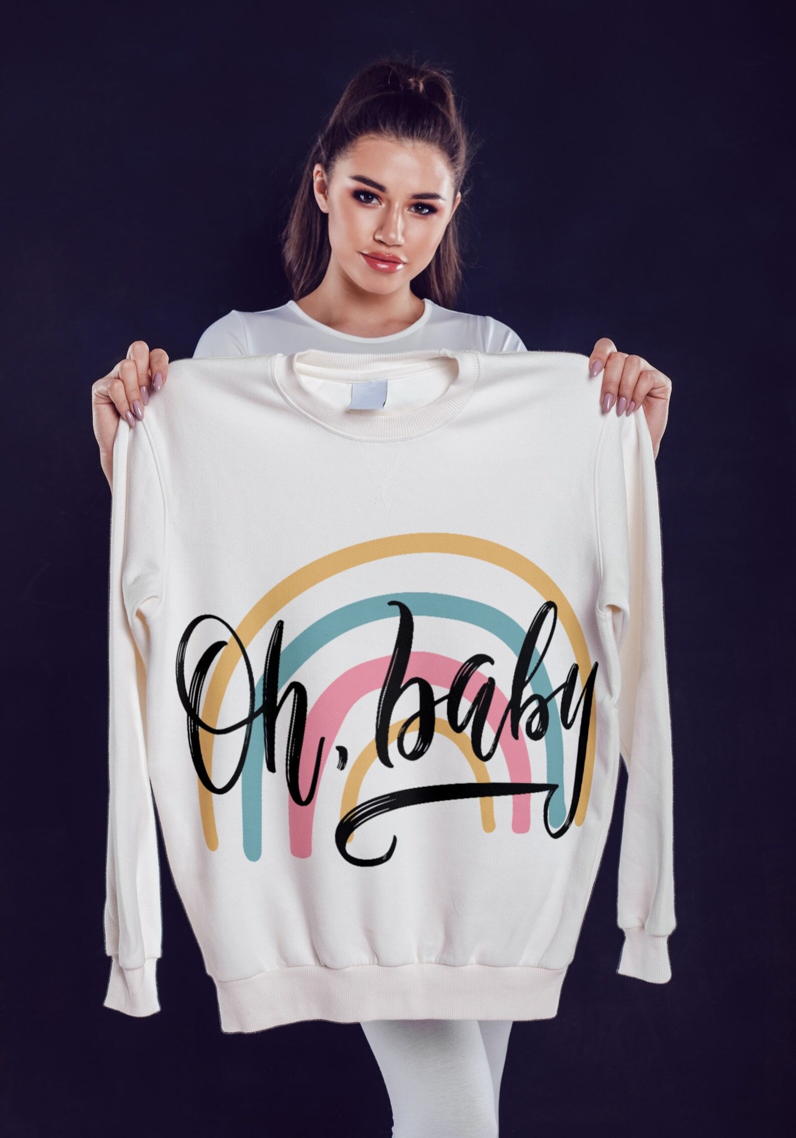 Oh Baby SVG, Love Png, Pink Png, Rainbow SVG, Oh Baby Baby Girl Rainbow ...