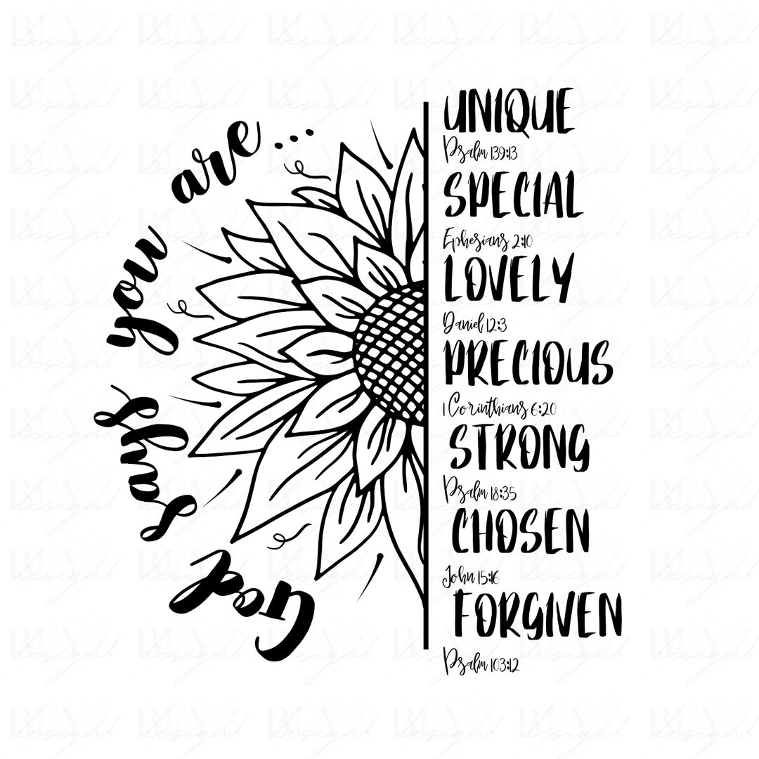 Sunflower Inspiration, Christian Png, Bible Verse Png, Sunflower Png, Religious Png, God Says ...