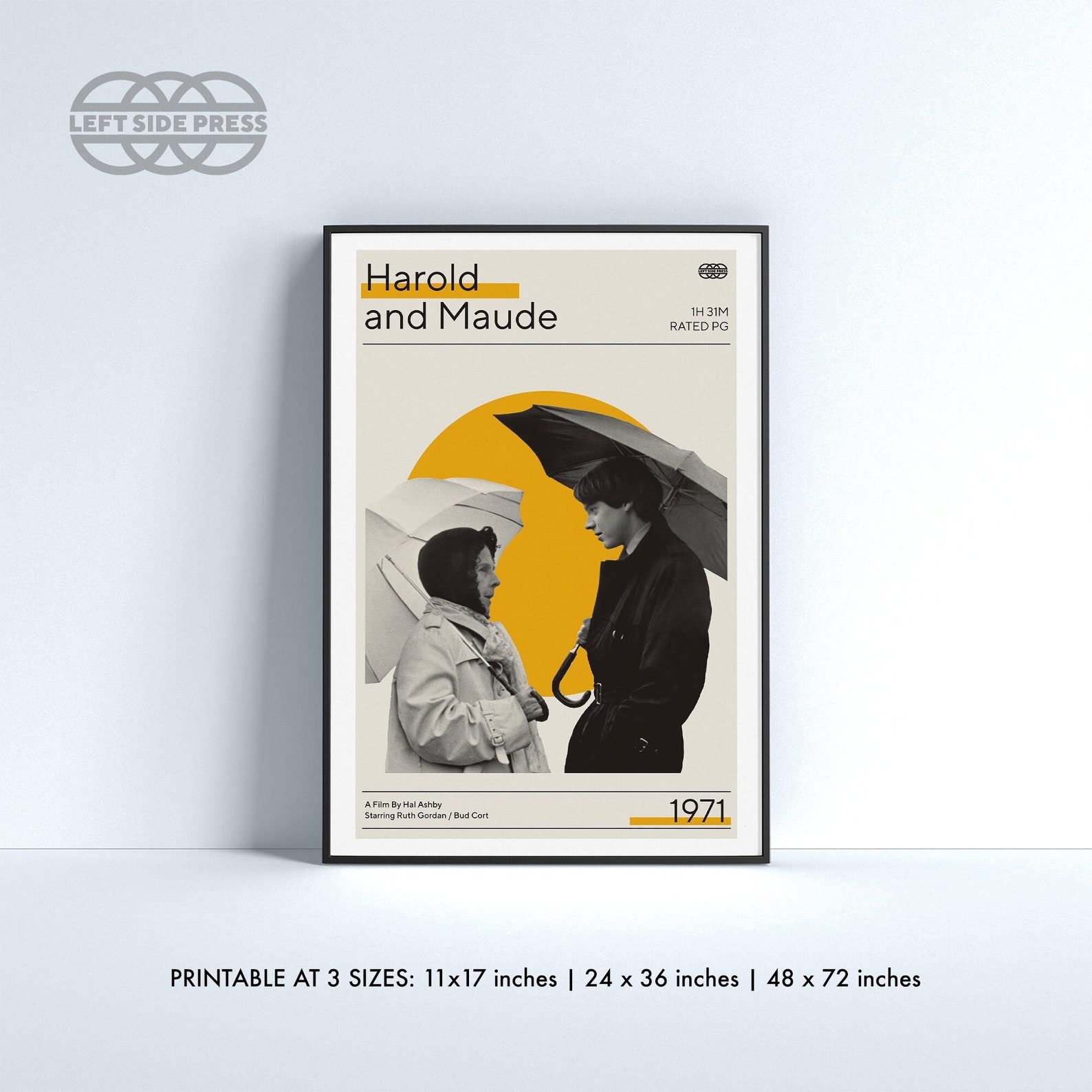 Harold and Maude | Minimalist Movie Poster | Modern Digital Download ...