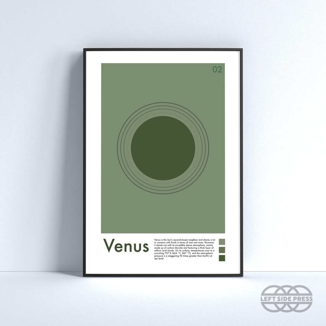 Venus Modern Minimalist Art Poster | Digital Download | Bauhaus Space ...