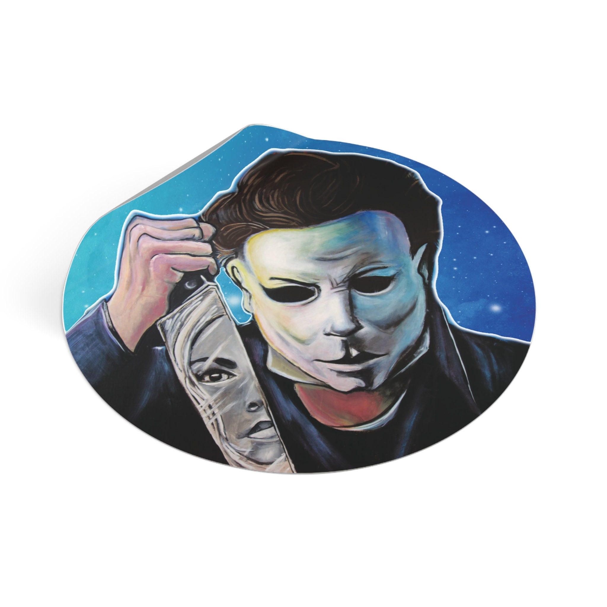 Michael Myers Circle Sticker Sticker for Car Window for Tumbler Sticker ...