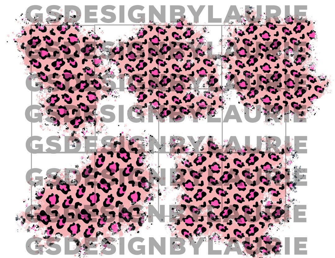 Distressed Pink Leopard Patch PNG, Sublimation Patches, Leopard Print ...