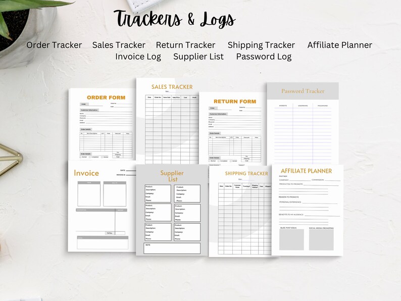 Digital Printable Business Planner Bundle, Small Business, Product and ...