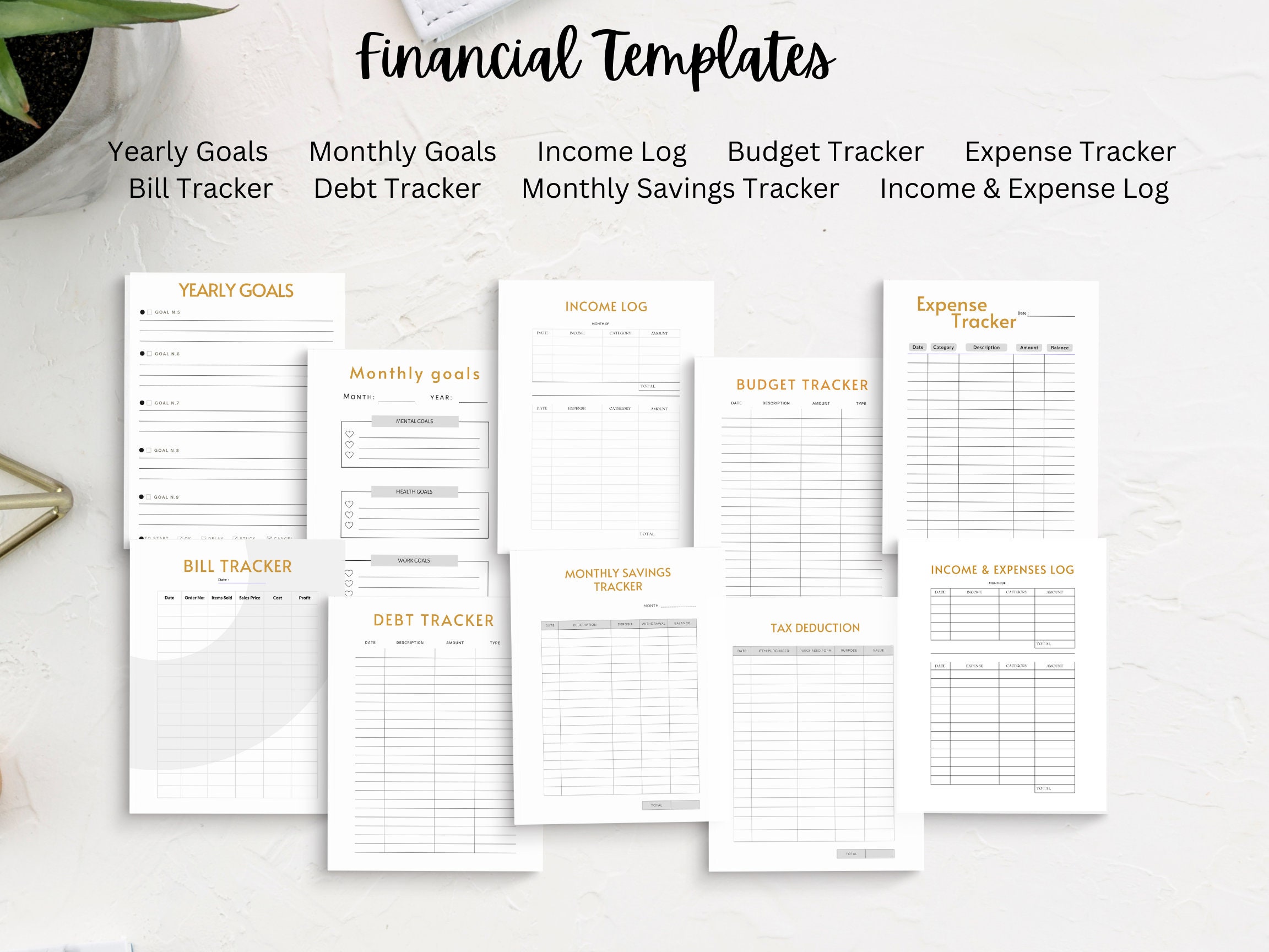 Digital Printable Business Planner Bundle, Small Business, Product and ...