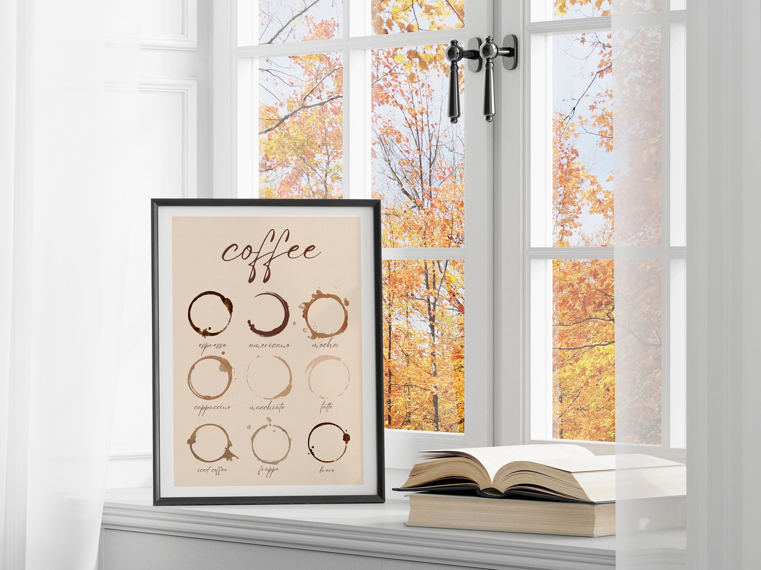 Wall Art Kitchen Decor Coffee Poster Print Gift for Coffee Lovers ...