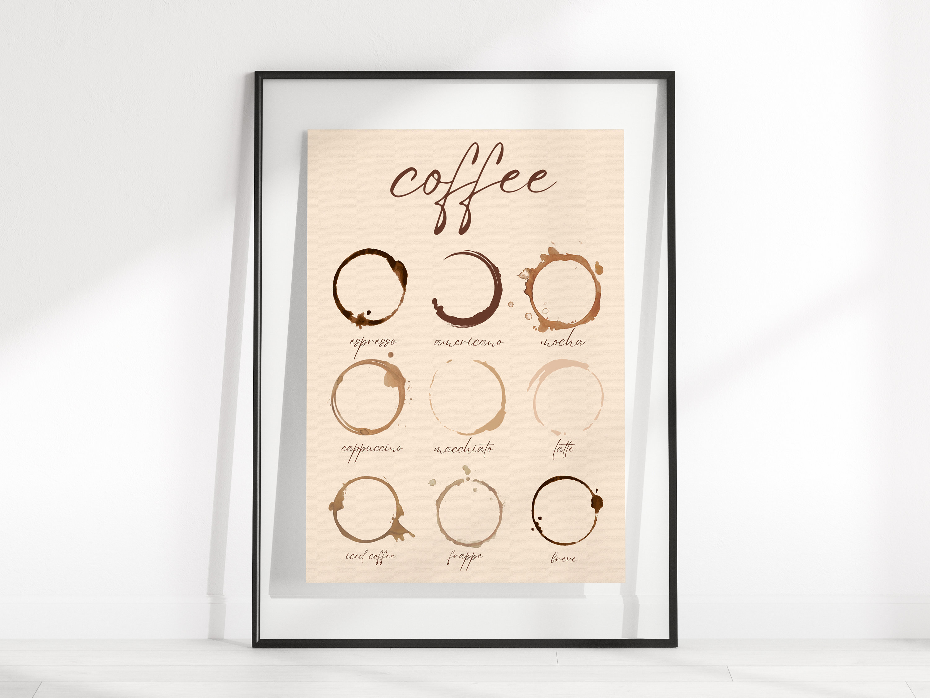 Wall Art Kitchen Decor Coffee Poster Print Gift for Coffee Lovers ...