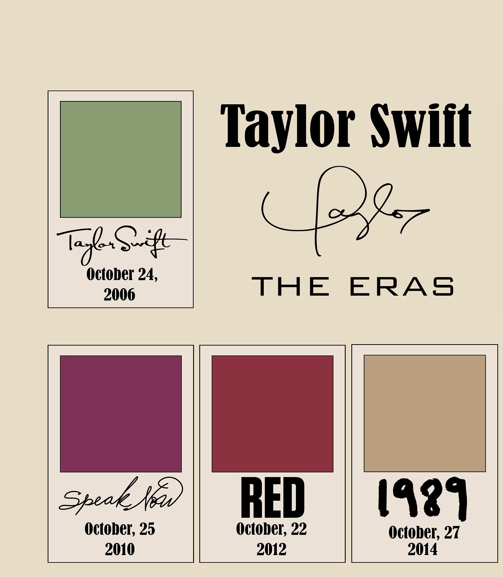 THE ERAS Tay.lor S.wi.ft Albums Poster Designed & Sold By Iin