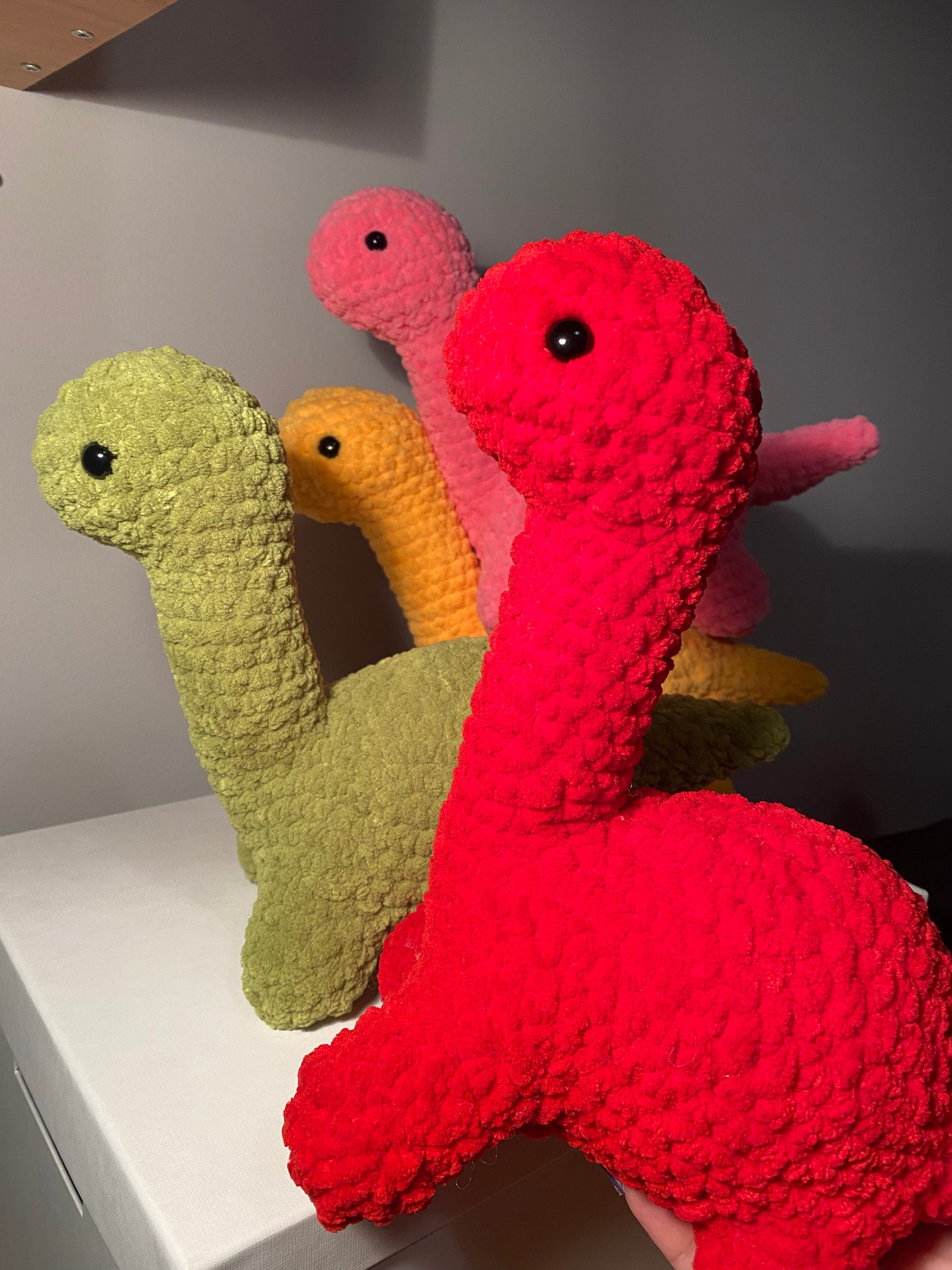 Bronto Amigurumi Crochet Plush, Amigurumi Bronto, Crochet Brontosaurus ...