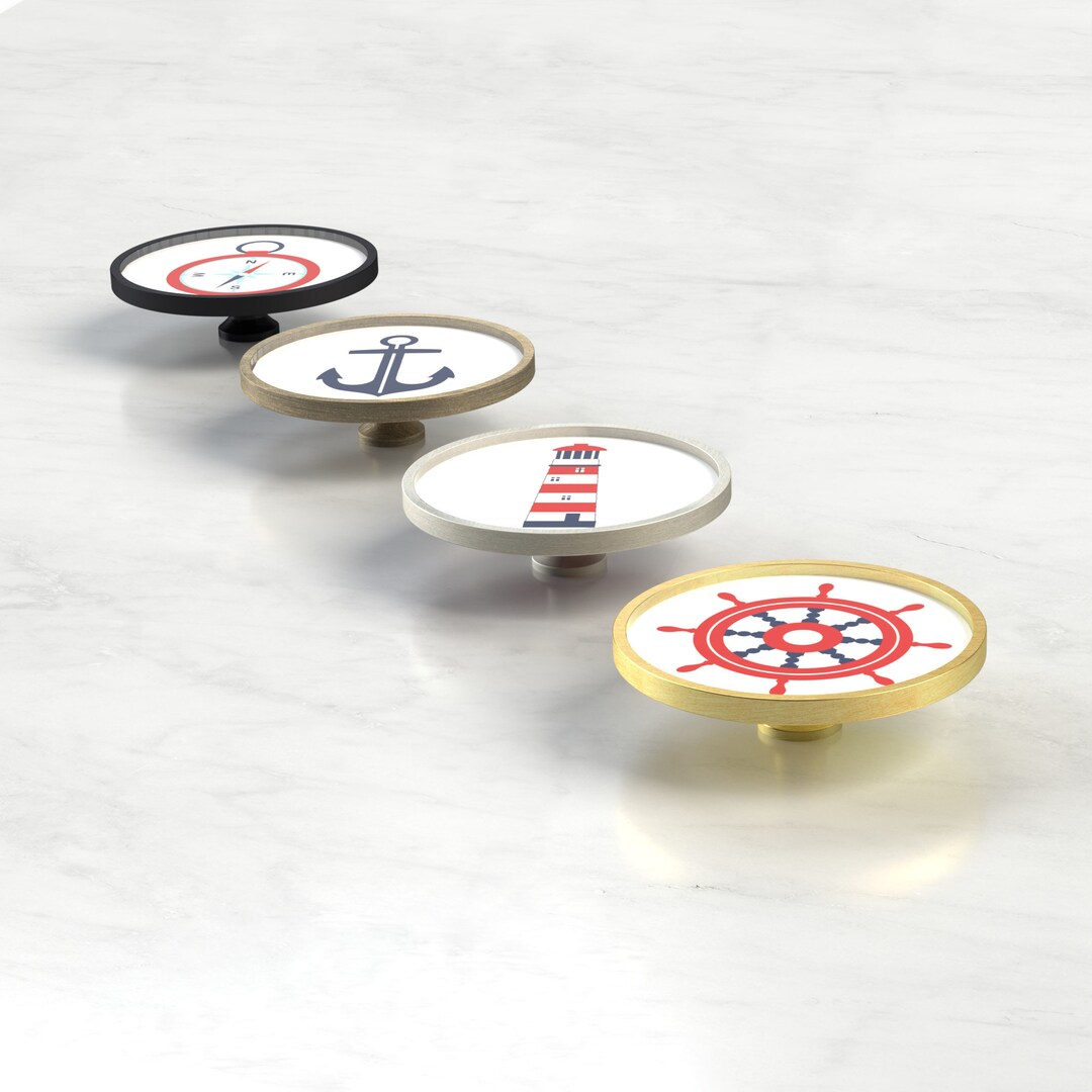 Large Nautical Sea Boat Themed Cabinet Drawer Door Cupboard Knob Handle ...