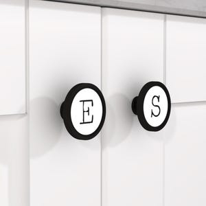 Typewriter Style Alphabet Letter and Number Cupboard Drawer Door ...