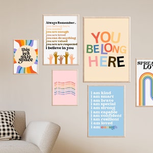 Set of Inlcusion Posters, 10 Diversity Prints, Inclusive Classroom ...