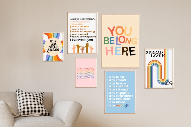 Set of Inlcusion Posters, 10 Diversity Prints, Inclusive Classroom ...