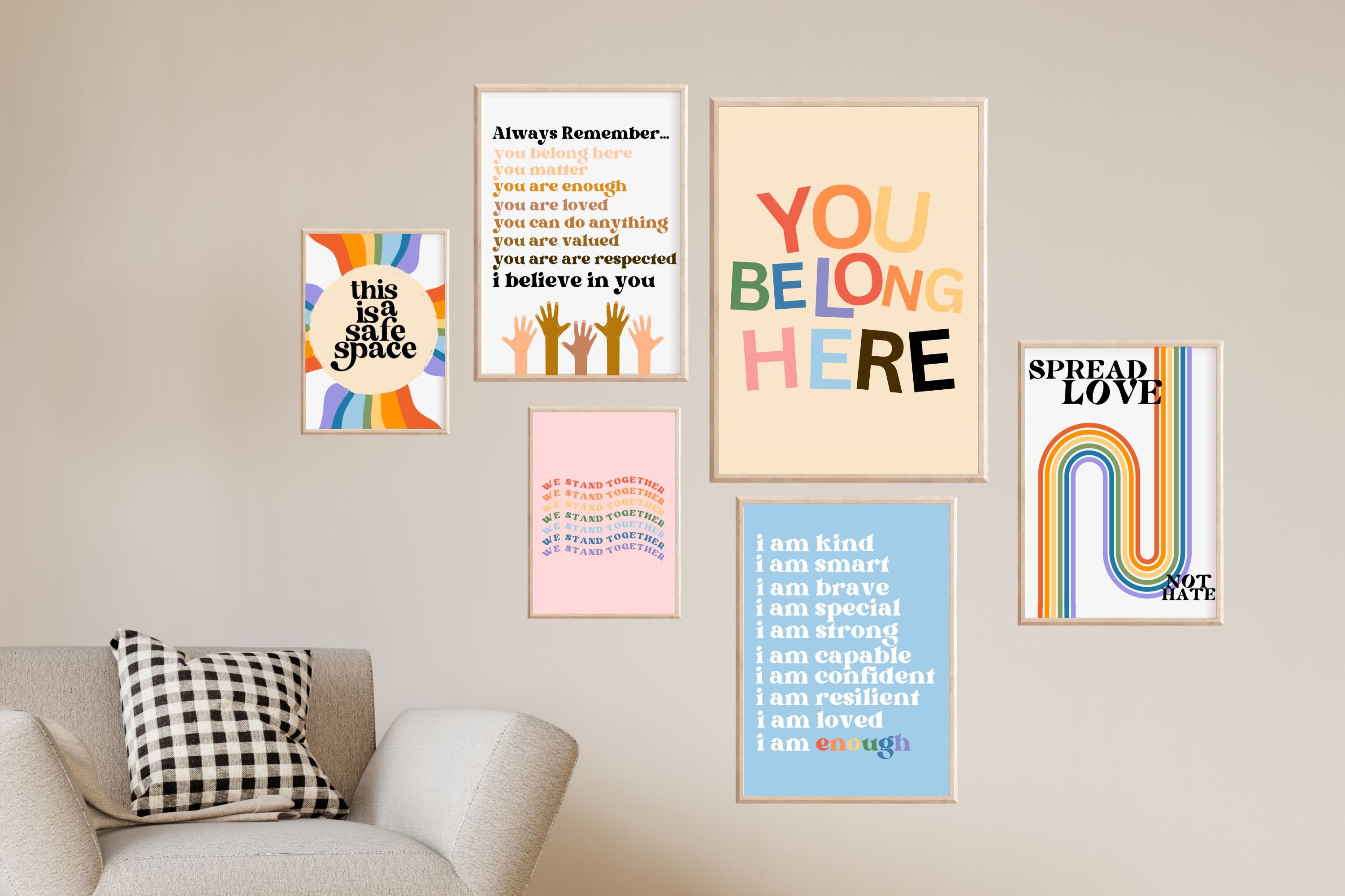 Set of Inlcusion Posters, 10 Diversity Prints, Inclusive Classroom ...