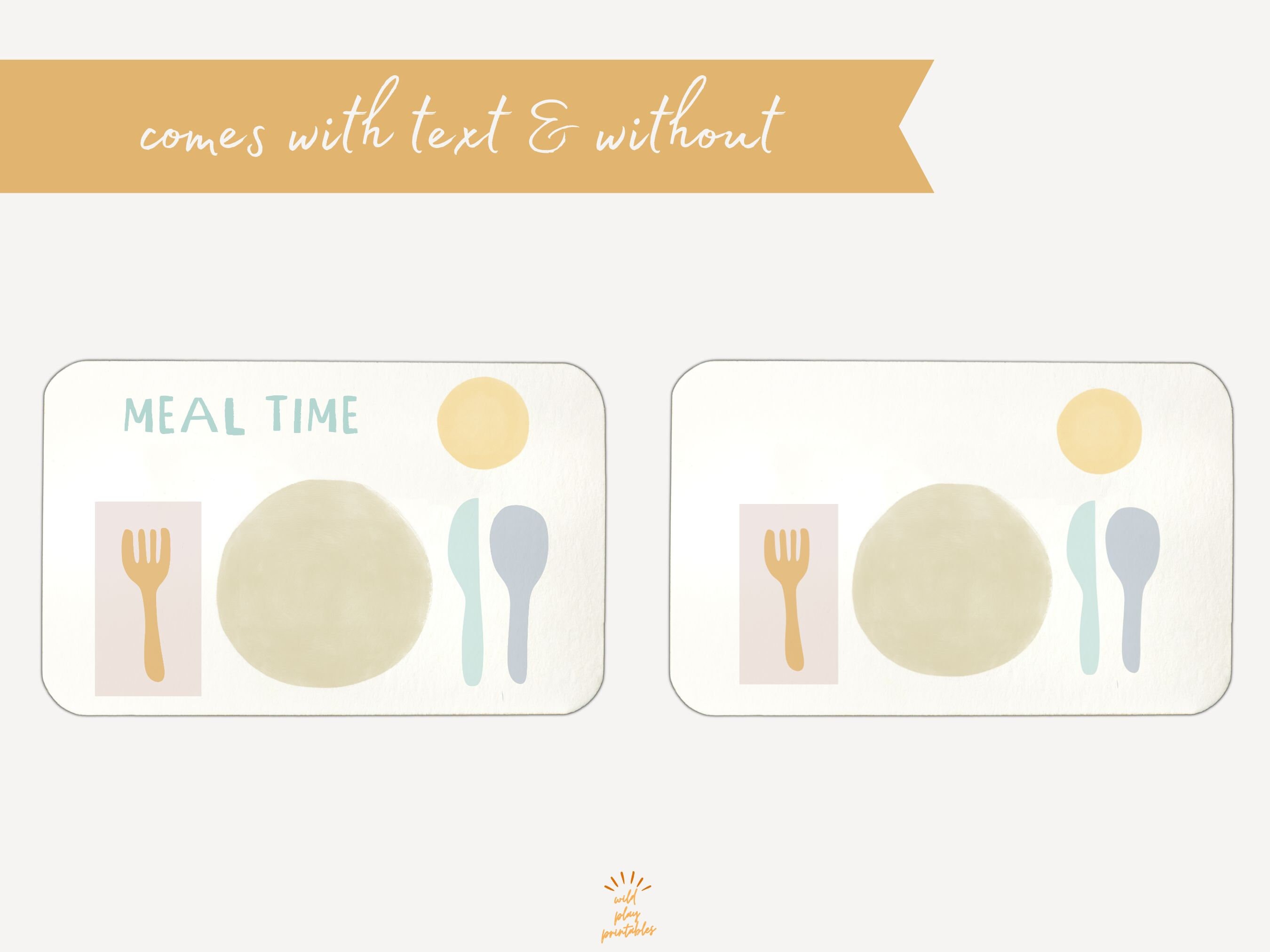 Printable Montessori Placemat, Learn to Set the Table, Montessori ...