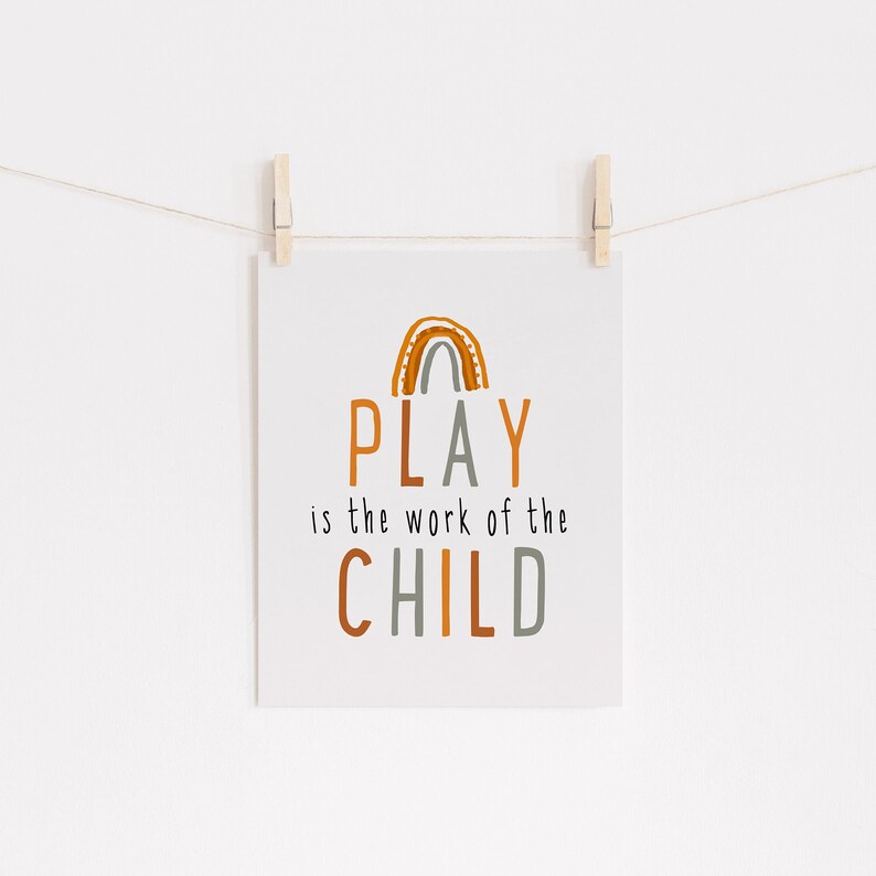 Play is the Work of the Child Poster Montessori Printable - Etsy