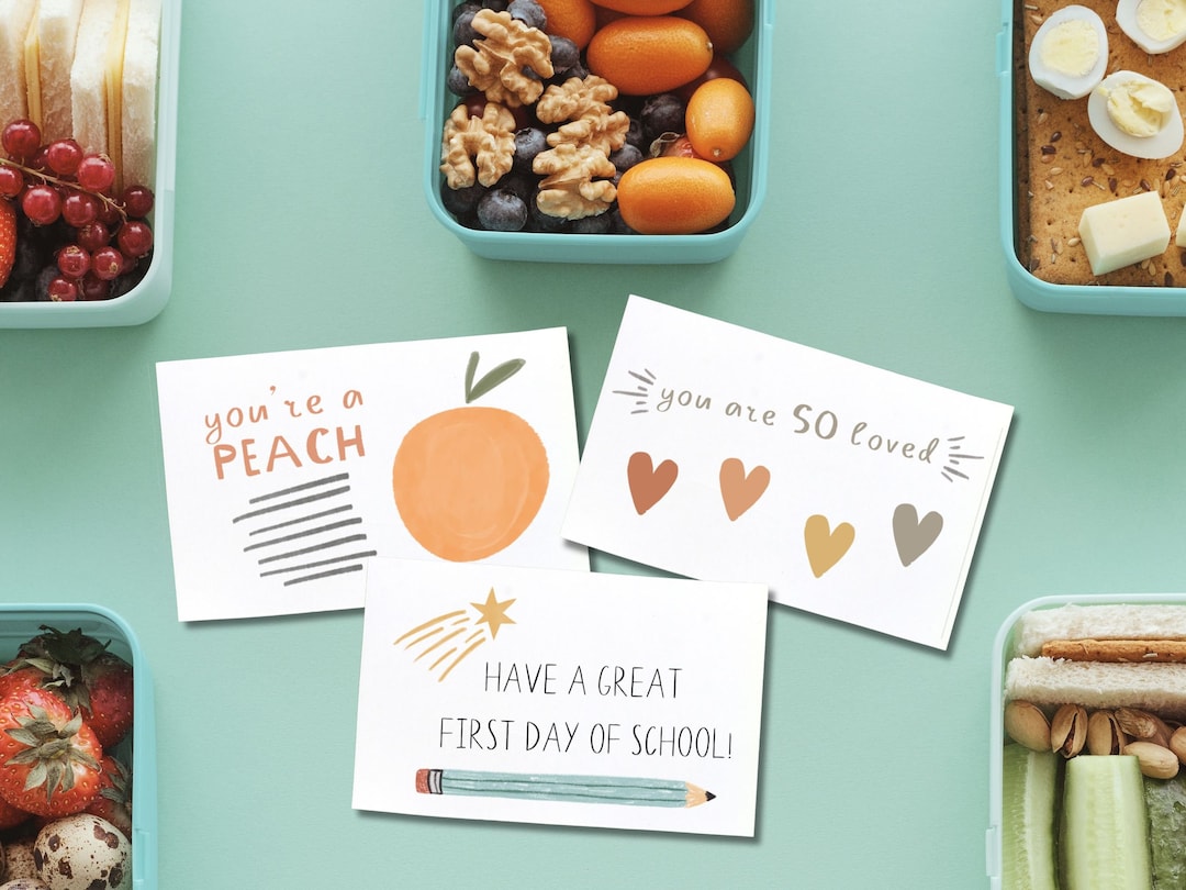 Boho Lunchbox Notes for Kids, Positive Affirmation Cards, Lunchbox ...