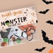 Printable Make Your Own Monster Tag for Treat Bags, Halloween Favor Bag ...