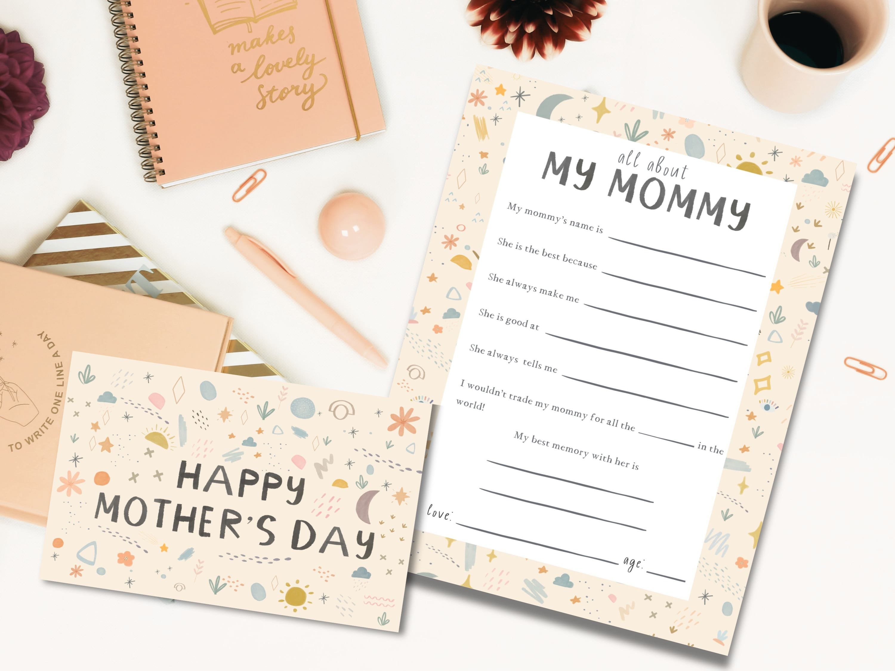 All About My Mom, Mothers Day Gift, Mothers Day Card Printable, All ...