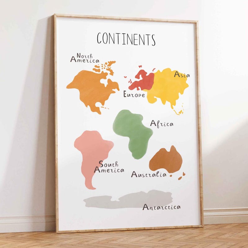 7 Continents Art - Etsy