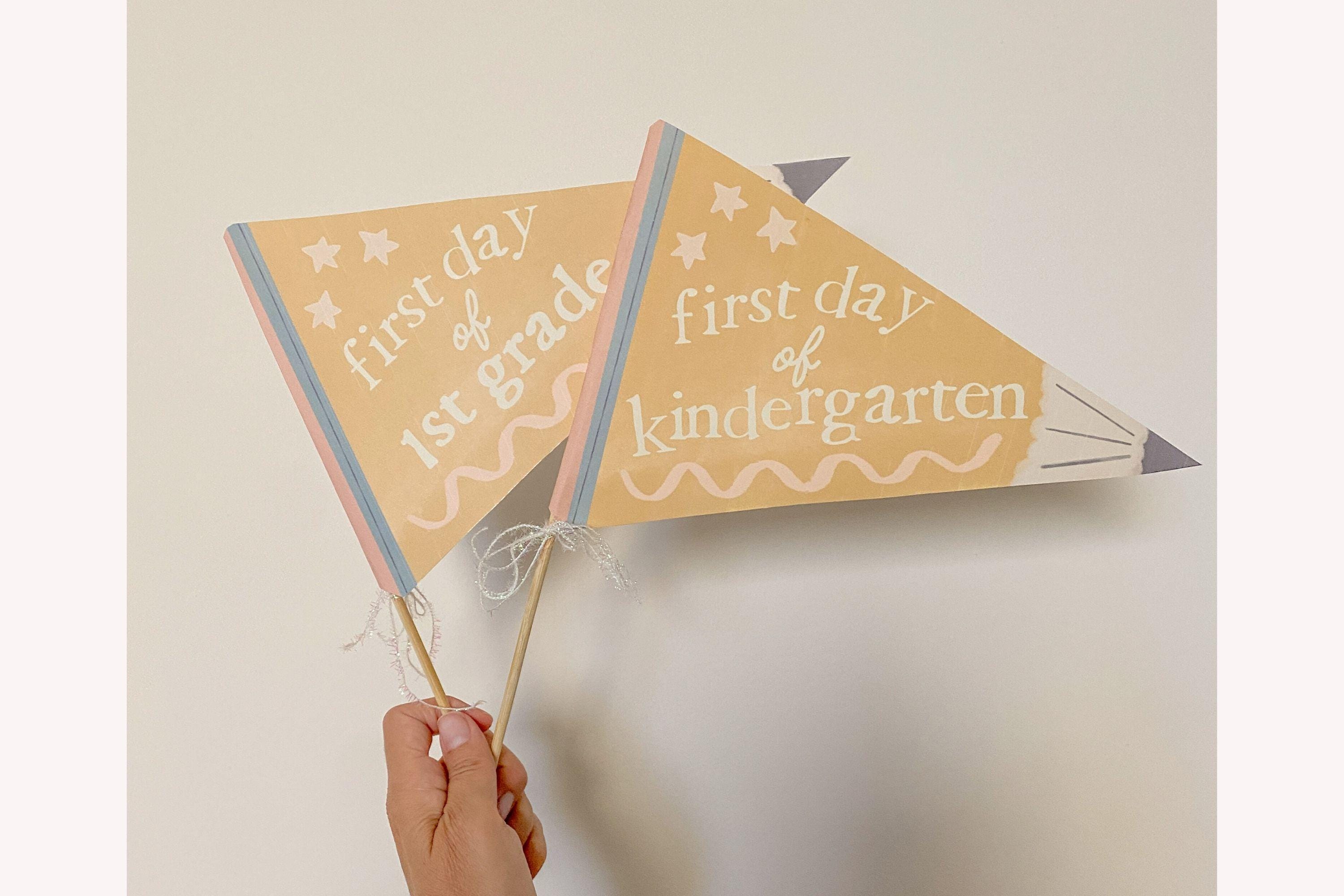 First Day of School Pennant Flag Editable, Back to School Printables ...