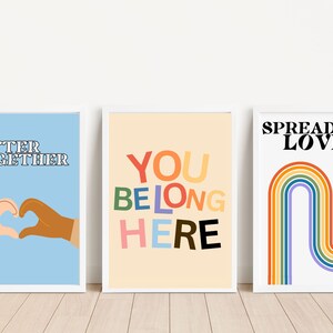 Set of Inlcusion Posters, 10 Diversity Prints, Inclusive Classroom ...