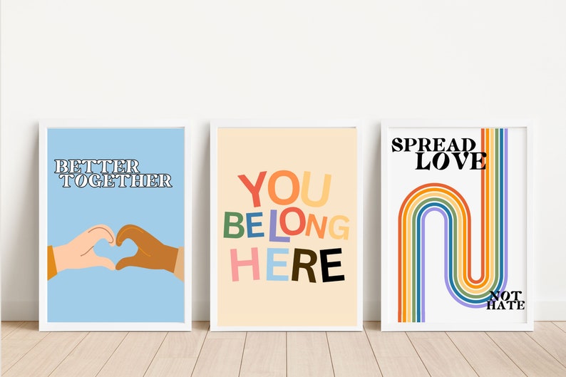 Set of Inlcusion Posters, 10 Diversity Prints, Inclusive Classroom ...