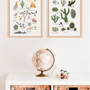 Boho Desert Print Set of 2, Southwestern Wall Art, Desert Nursery Decor ...