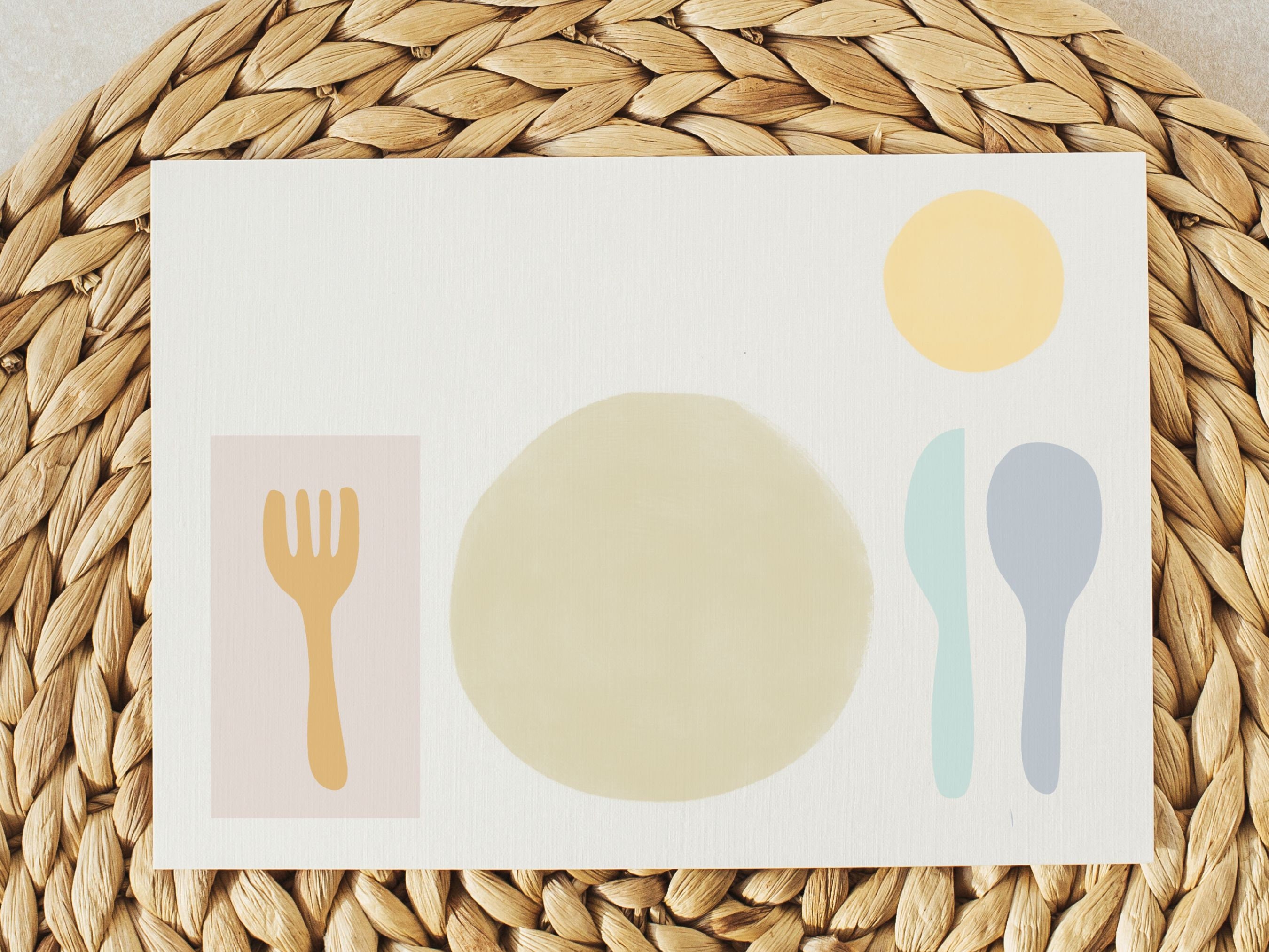 Printable Montessori Placemat, Learn to Set the Table, Montessori ...