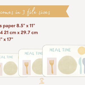 Printable Montessori Placemat, Learn to Set the Table, Montessori ...