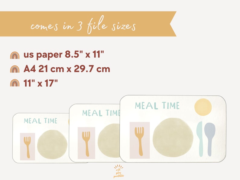 Printable Montessori Placemat, Learn to Set the Table, Montessori ...