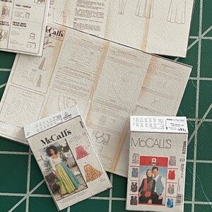 Miniature Sewing Patterns 1:12th Scale Sewing Pattern Sleeve and ...