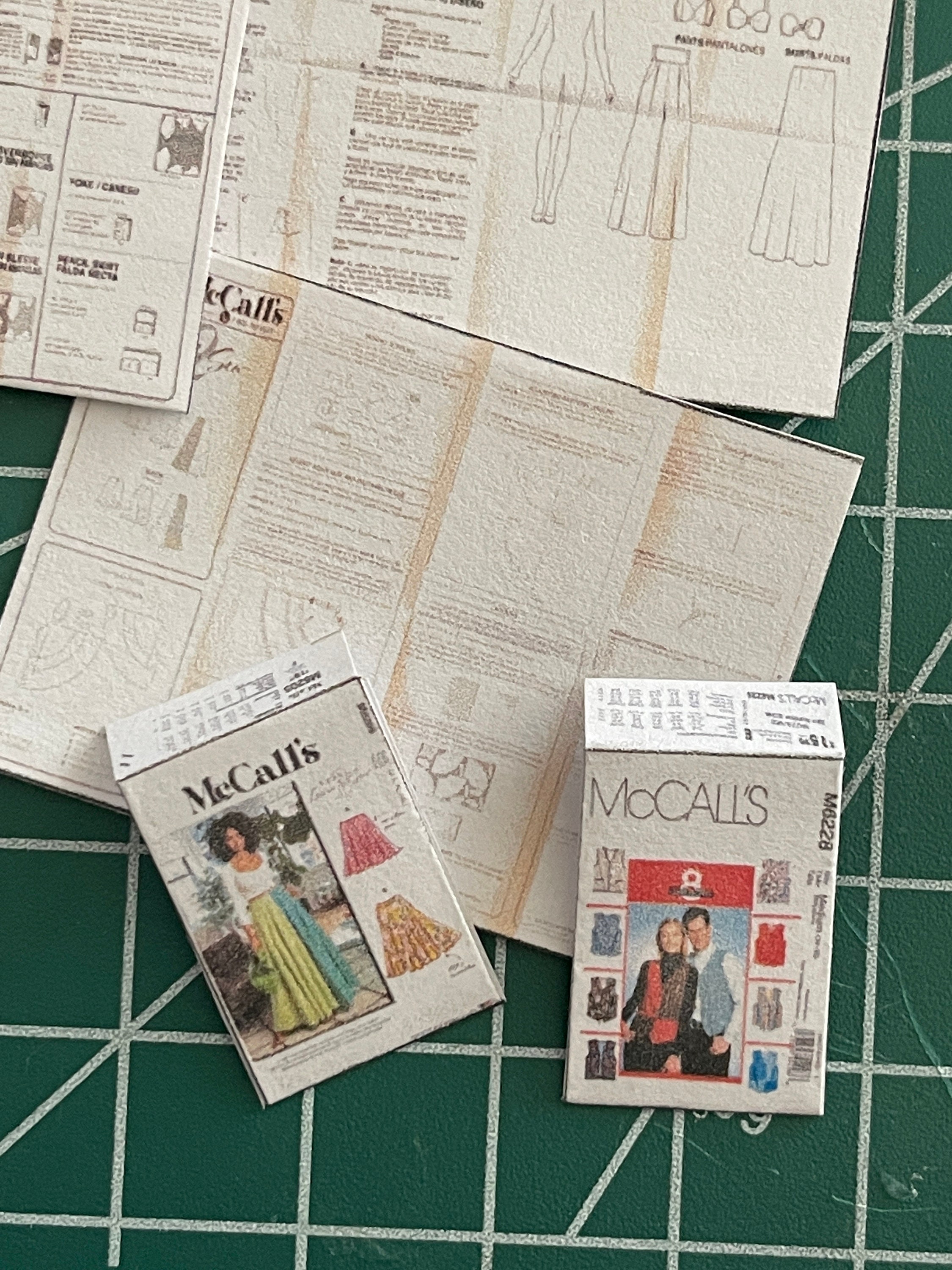 Miniature Sewing Patterns 1:12th Scale Sewing Pattern Sleeve and ...