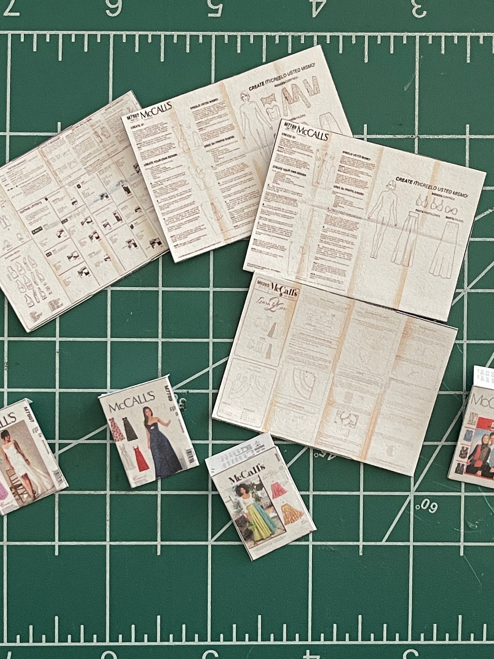 Miniature Sewing Patterns 1:12th Scale Sewing Pattern Sleeve and ...