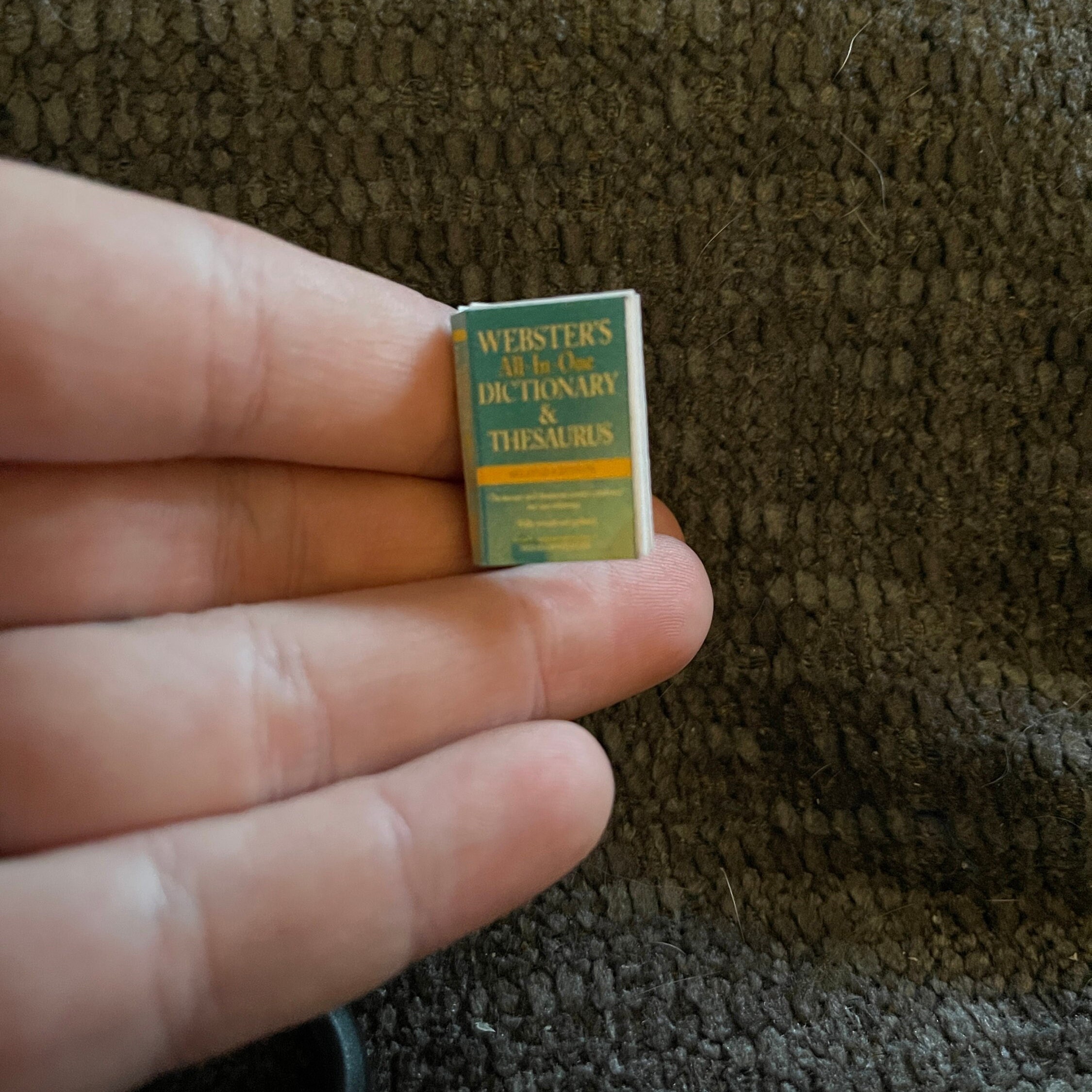 Miniature REAL Thesaurus and Dictionary Websters With Real Interior ...