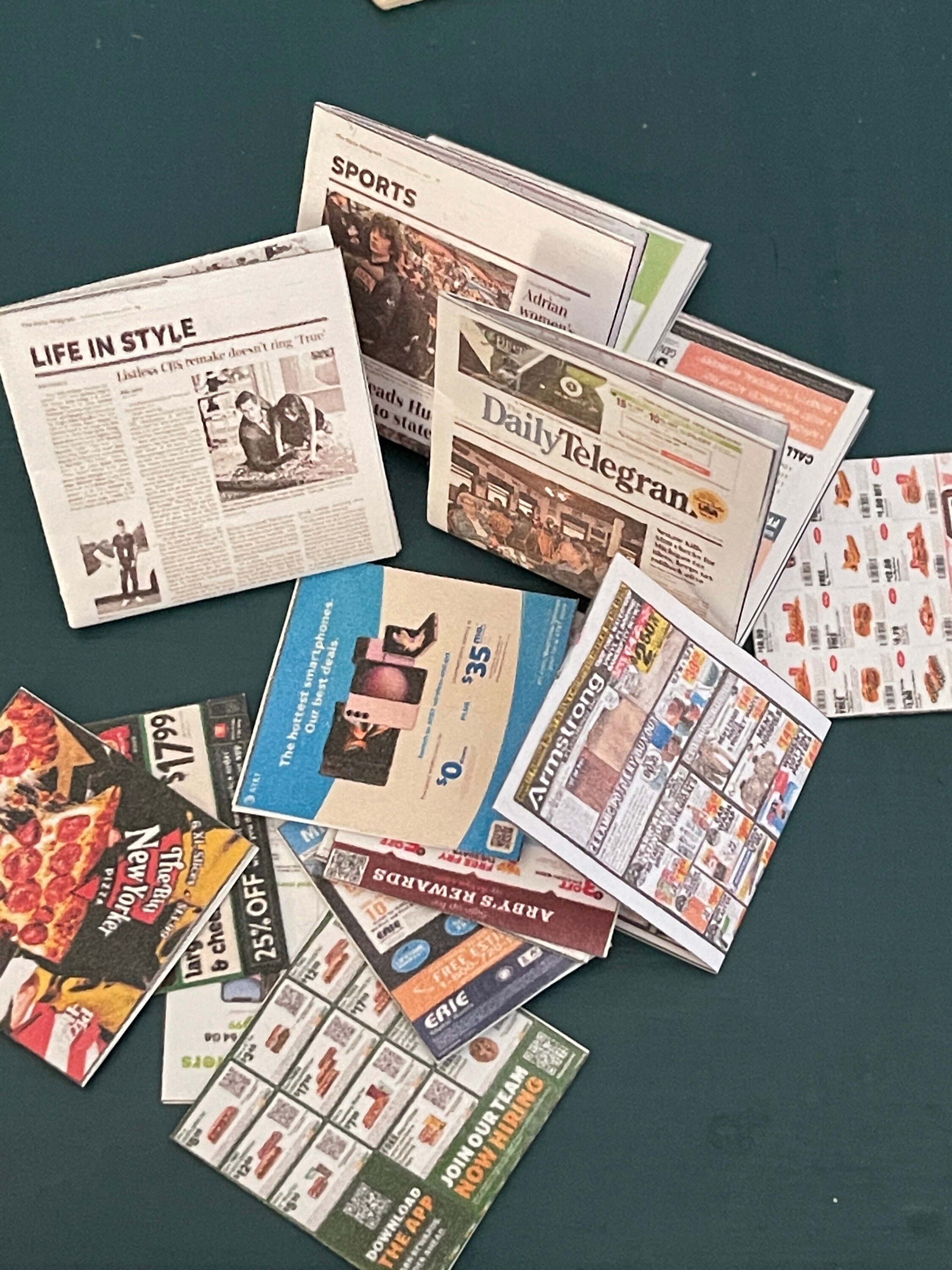 Miniature Newspaper, Ads, Coupons, Junk Mail. 1:12 Scale PDF Digital ...