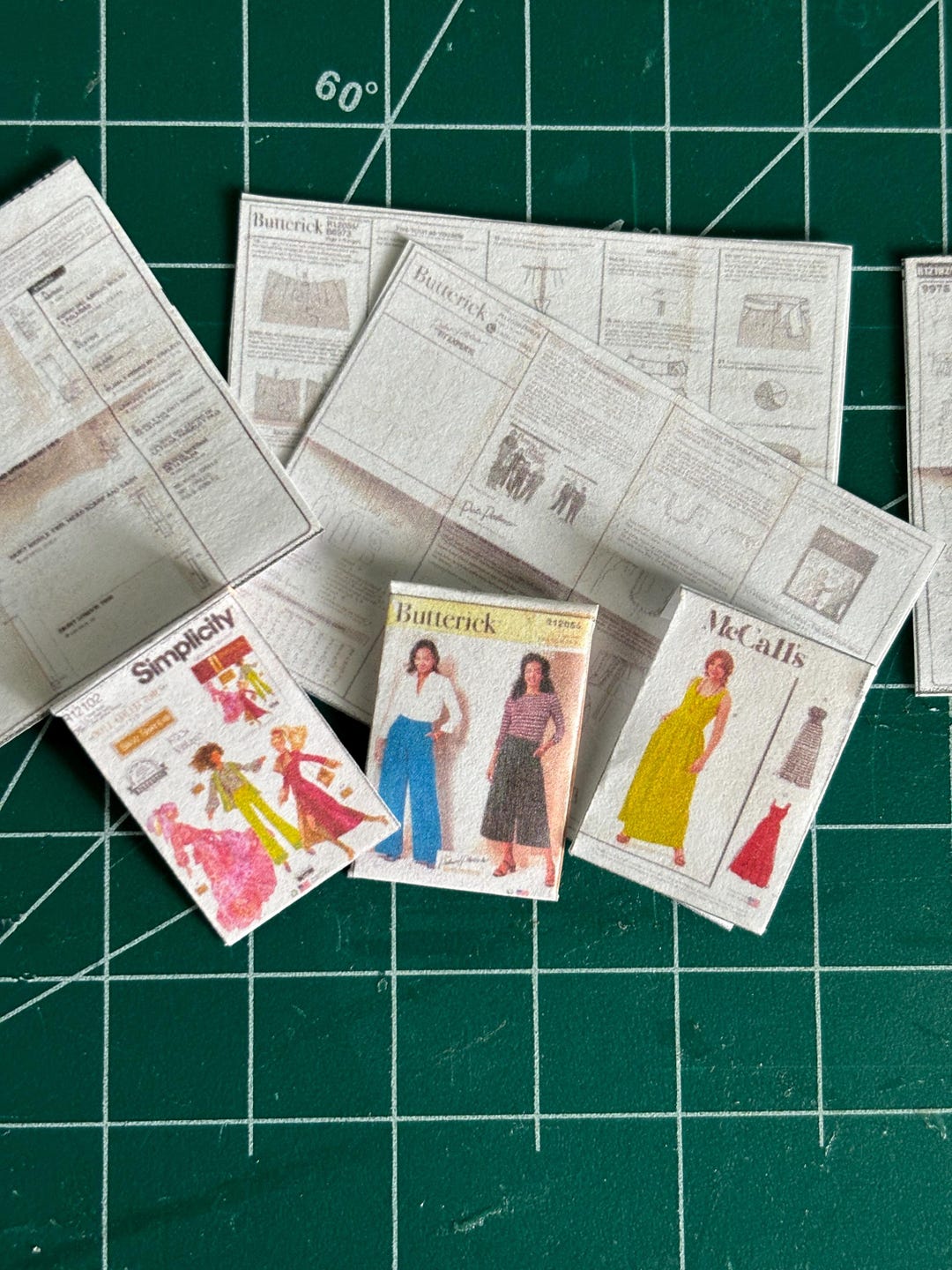 1:12th Scale Miniature Sewing Pattern Sleeve and Instruction Insert ...