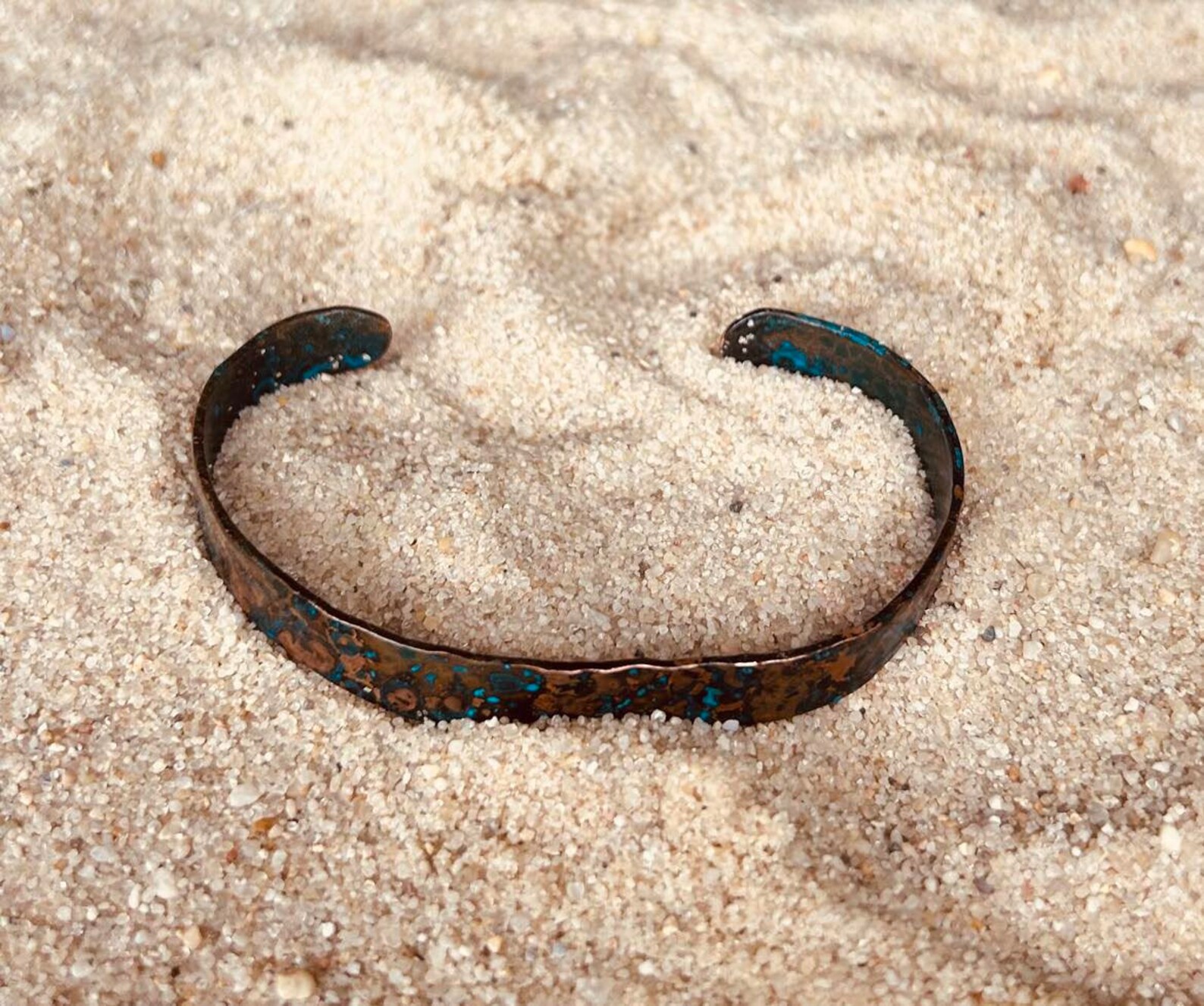 Patina Copper Bracelet-shipwrecked-blue Green Patina Copper Bracelet ...