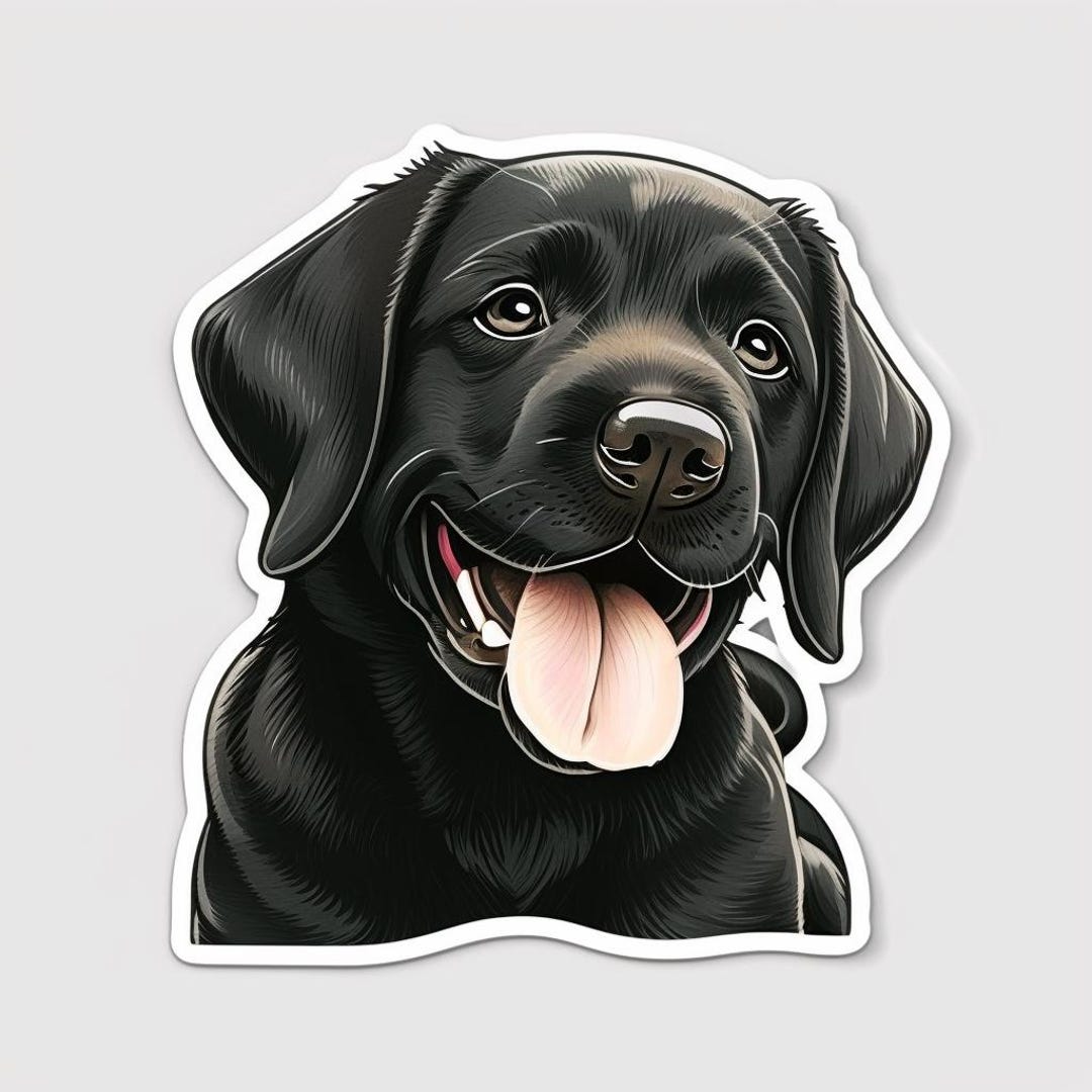 Black Lab Sticker - Etsy