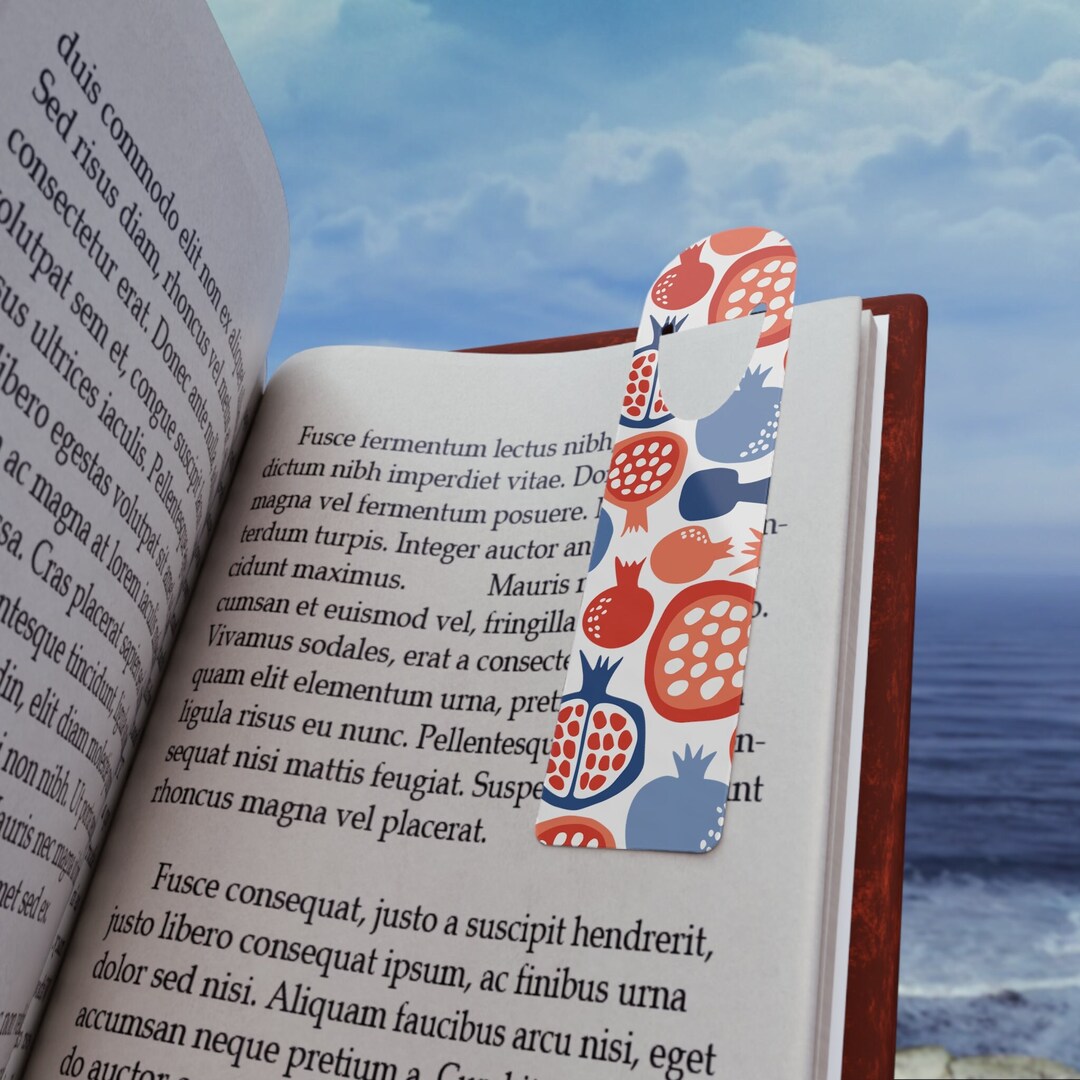 Armenian Pomegranate Print Aluminum Bookmark for Women/men, Elegant ...
