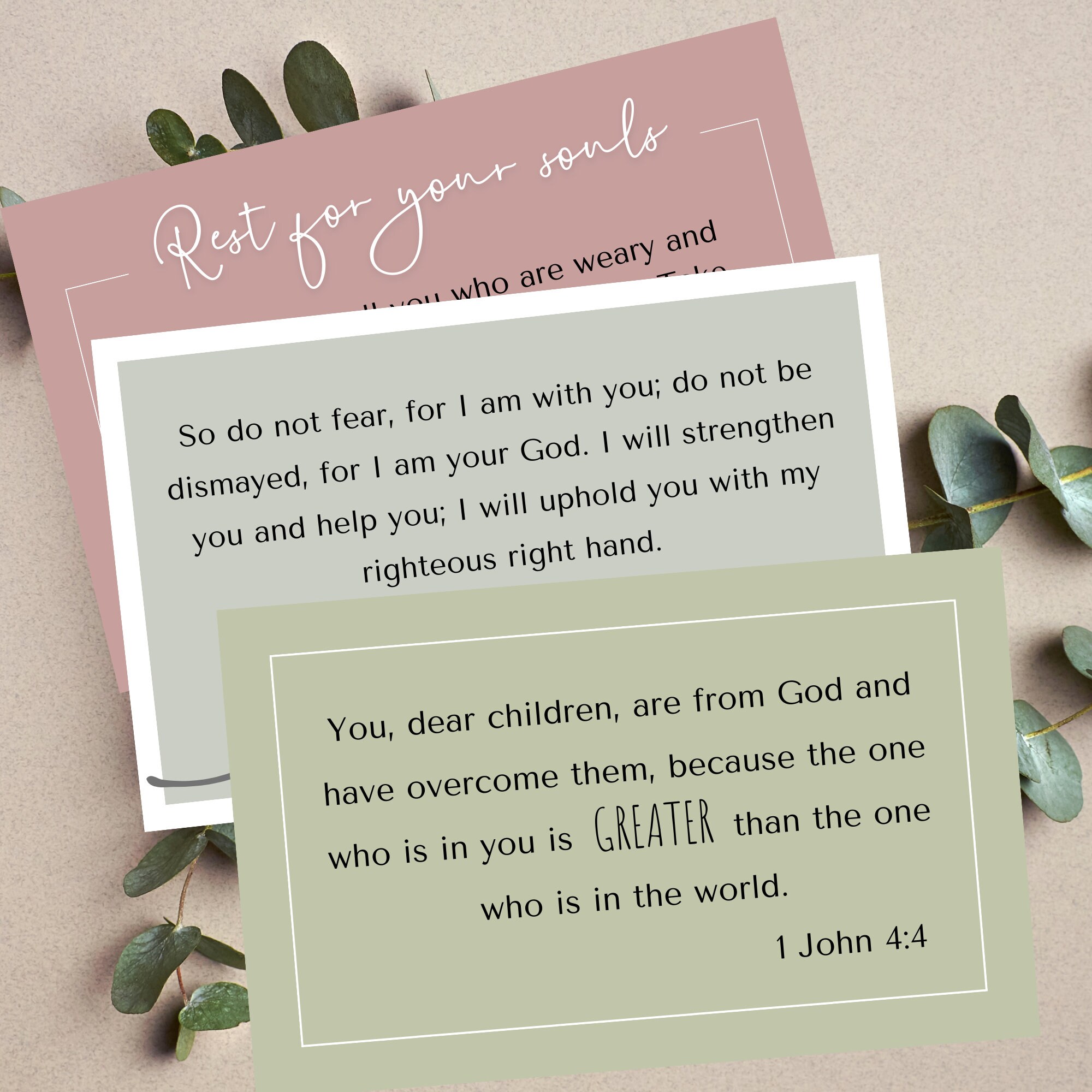 16 SCRIPTURE CARDS, Scripture Memorization Cards, Bible Verse ...