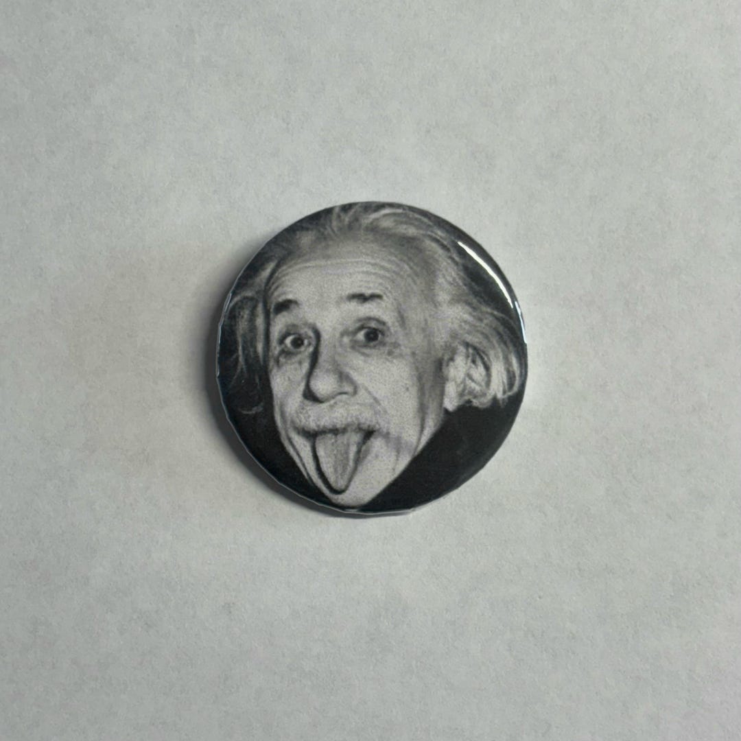 Freaky Einstein Button - Etsy