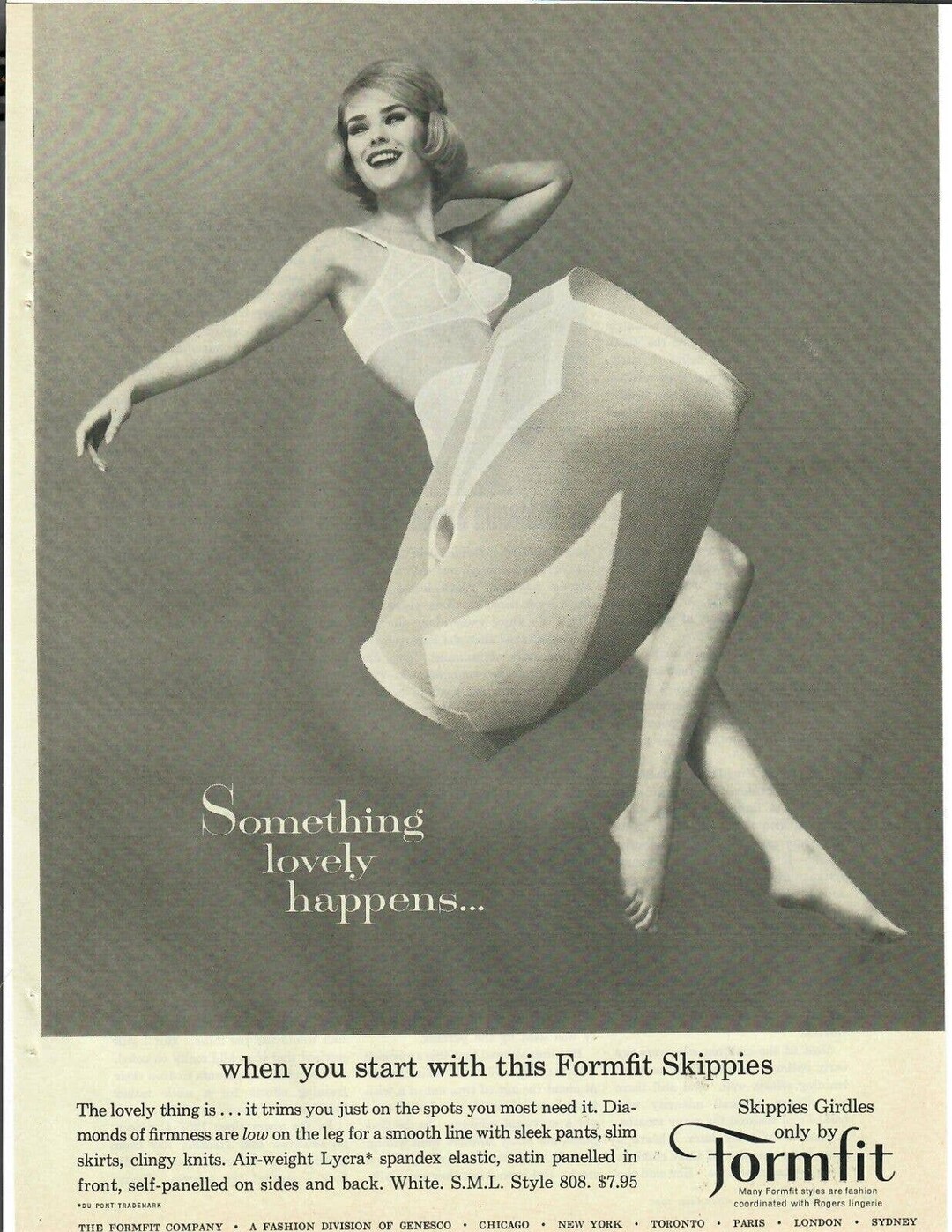 1963 Skippies Girdles By Formfit Vintage Print Ad Something Etsy