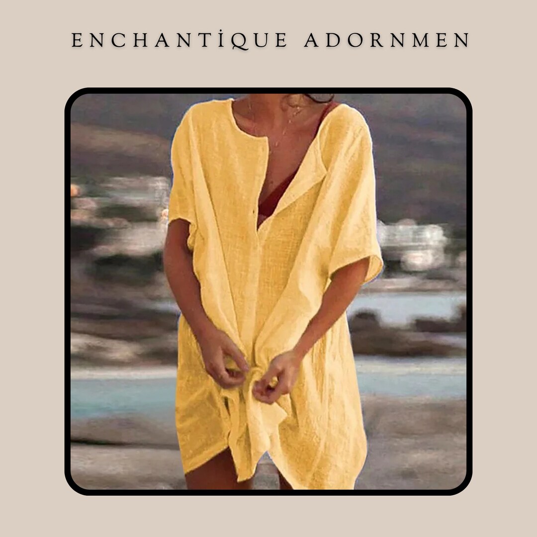 Beach Women's Swimsuit Cover-up Swimwear Tunic Dress, Your Casual Mini ...