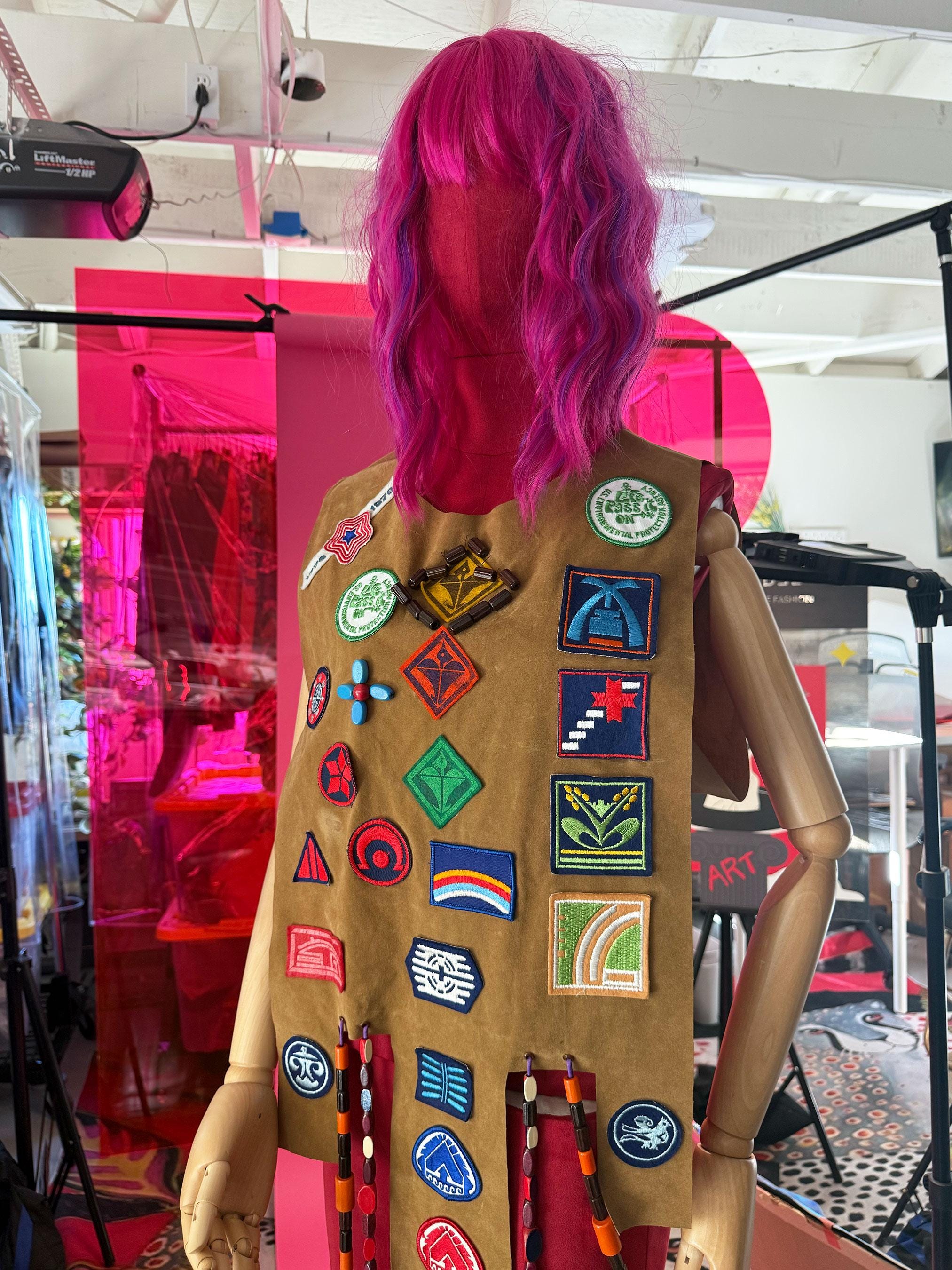 Vintage 1970s Boy Scout Campfire Cape, Pins & Patches, Upcycled ...