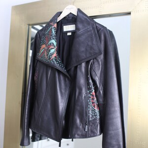 Vintage Unique Hand-painted Leather Jacket, wildy, Creative, Upcycled ...