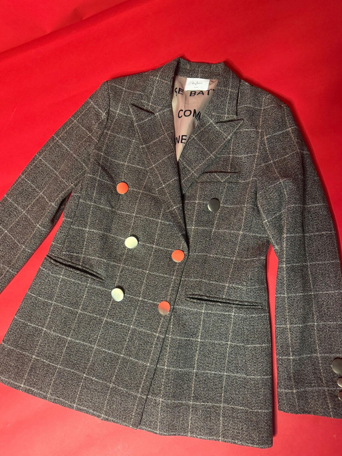 Upcycled Plaid Blazer Skirt Set – Vintage Pin Kit, Size S/M - Etsy