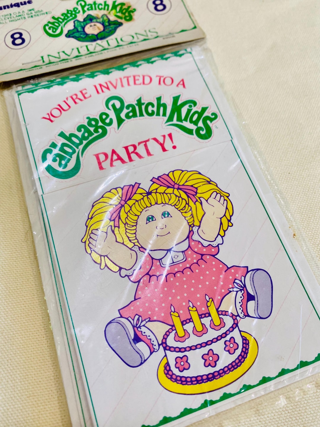 Vintage 1983 CPK Cabbage Patch Kids Party Invitations- UNOPENED - Etsy